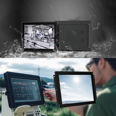 China Custom IP65 IP68 Anti-EMC EMI Anti-Glare UV Open Frame Embedded Industrial Touch Screen Monitor for CNC Machine for sale