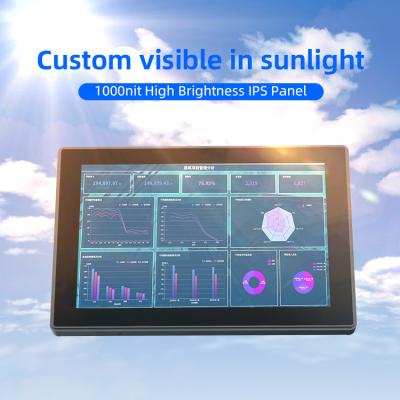China Custom Full Embedded 15 Inch Industrial Touch Screen Monitor Fanless All-in-One Panel PC USB Interface for sale