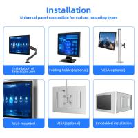 China Custom IP65 Waterproof Industrial Capacitive Touch Screen Monitor 1000cd/m2 Sunlight Visible Fanless Marine Display for sale