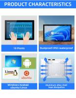 China 27 Inch IP67 Waterproof Vertical Touch Screen Monitor 800 Nits Outdoor Industrial Marine Display for sale
