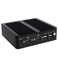 China Fanless Mini PC J1900 Quad Core 2 Ethernet 6 RS232 4 Display Ports Industrial Computer for sale