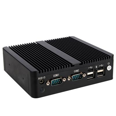 China Fanless Mini PC J1900 Quad Core 2 Ethernet 6 RS232 4 Display Ports Industrial Computer for sale
