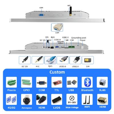 China 12.1 Inch Touch Screen All in One Computer J1900 4GB RAM for Production Line Monitoring for sale