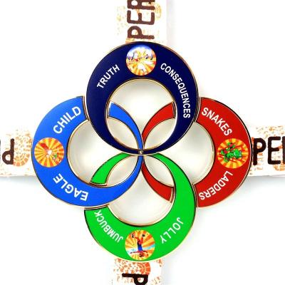 China Interlocking Metal Award Medals Ironman Medal Free Artwork And Mock - Up for sale