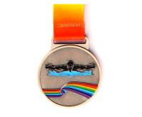 China Personalized Swimming Medals With Ribbon Simple Complex Patterns Available for sale