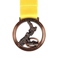 China Uniqueness Swim Team Medals Antique Copper Medal Various Material for sale