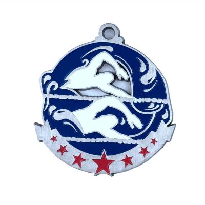 China Multiple Colorful Medals Swimmer Medal Customizable Size And Shape for sale