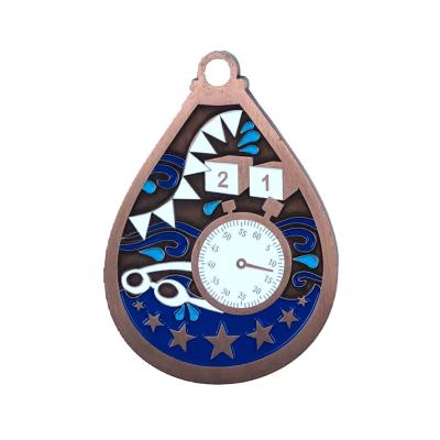 China Start Block Swimming Medals Personalised Free Unlimited Engraving for sale