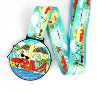 China Custom Made Swimming Medals And Ribbons Free Medal Artwork & Mock Up for sale