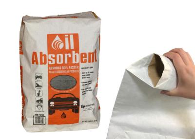 China Liquid Spill Absorbent Chemical Pasted Valve Multiwall Paper Bags 15kg 20kg for sale