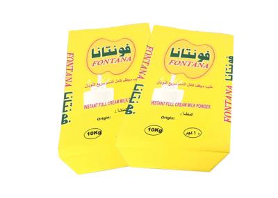 China Milk Powder Packaging 20kg 25kg Multi Wall Paper Sacks 3 Layers Pe Lined for sale