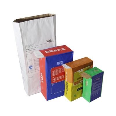 China Custom Pasted Valve Multiwall Paper Bags For Cement 3 Ply for sale