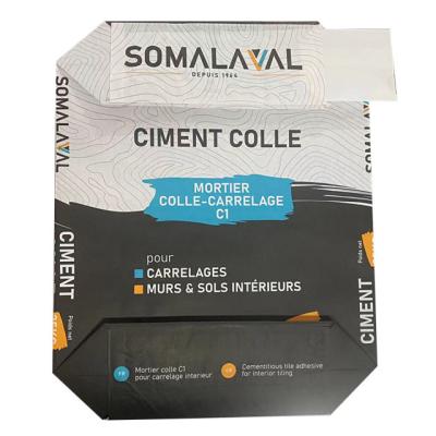 China Dispersible Cement Paper Pasted Valve Multiwall Paper Bags Flexo Printing for sale