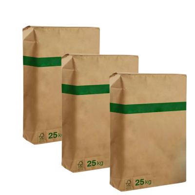 China 2Ply 3Ply Pasted Valve Multiwall Paper Bags Biodegradable Odorless Eco Friendly for sale