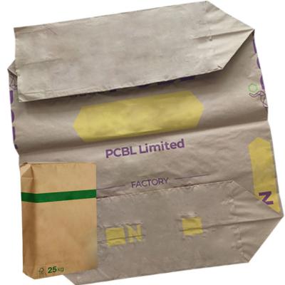 China 20kg Multiwall Valve Paper Bags Square Block Bottom Moisture Resistant for sale