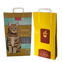 China Open Mouth 6L 10L Kraft Paper Packaging Bags Empty Custom Printed for sale