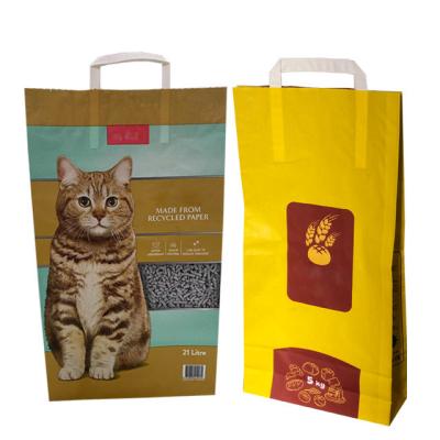 China Open Mouth 6L 10L Kraft Paper Packaging Bags Empty Custom Printed for sale