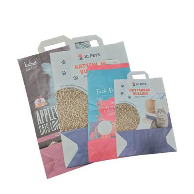 China Custom Printing 6L 10L Heat Sealed Biodegradable Cat Litter Bags Wear Resistance for sale