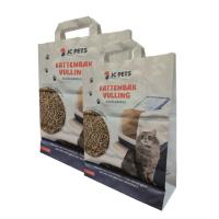 China Open Mouth Kraft Paper Bags For Cat Litter Packaging for sale