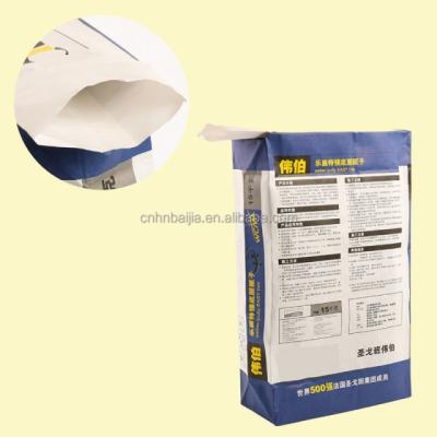 China 25kg Custom Industrial Valve Paper Bags For Building for sale