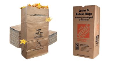 China Extra Large Recyclable Lawn Paper Bags Custom Lining Thickness for sale