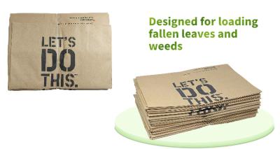 China White Or Brown Lawn Paper Bags Custom Logo For Courtyard Garbage for sale