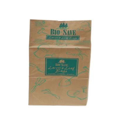 China Custom Logo 30 Gallon Lawn Paper Bags Large Capacity Multiwall for sale