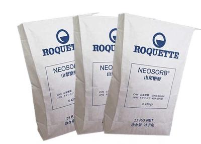 China Food Grade Pasted Valve Bags Hygienic Packaging White Brown Flat Bottom Paper Bags for sale