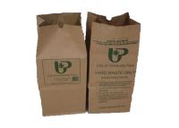 China Double Thickened Sewn Open Mouth Multiwall Paper Bags Yard Trash Leaf Packing for sale