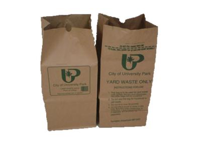 China Double Thickened Sewn Open Mouth Multiwall Paper Bags Yard Trash Leaf Packing for sale
