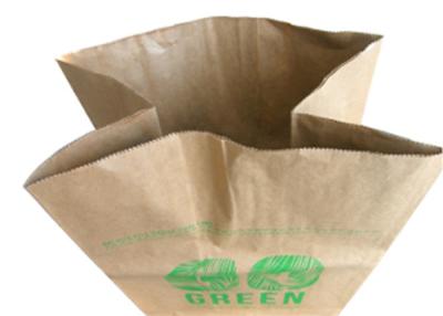 China Brown Biodegradable Flexo Print Paper Refuse Bags for sale