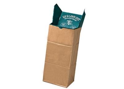 China 125gsm Multiwall Kraft Paper Bags Heavy Duty Yard Waste Bags With Customized Logo for sale