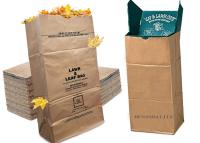 China 200 Microns Multiwall Kraft Paper Bags 25kg Lawn And Leaf Refuse Bags for sale