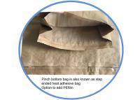 China High Strength Sewn Open Mouth Multiwall Paper Bags Pinch Bottom For Packaging for sale