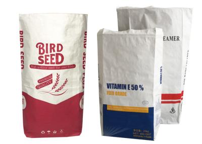 China Multiwall 25kgs Kraft Brown Paper Bags 2 Layers / 3 Layers for sale