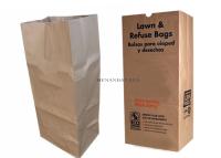 China 25Kg Lawn Paper Bags Heavy Duty Lawn Refuse Multiwall Kraft Paper Bag for sale