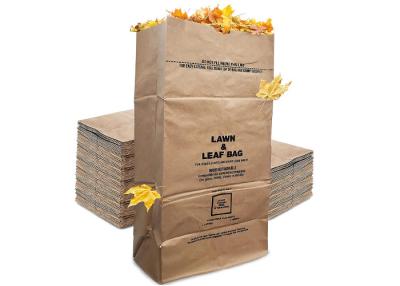 China Kraft Brown Lawn Paper Bags Biodegradable Easy Opening for sale