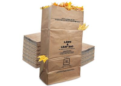 China Heavy Duty Paper Lawn And Refuse Multiwall Kraft Lawn Paper Bags 25 Kg for sale