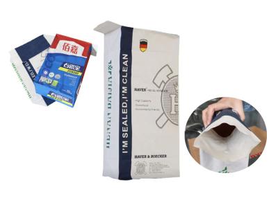 China Recycled Pasted Valve Sack Kraft Paper Bags With Optional PE Film Or PE Liner for sale