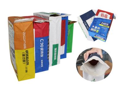 China Printing Custom Biodegradable Pasted Valve Sack With Optional PE Film Or PE Liner for sale