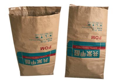 China Large Capacity Heat Sealed Paper Bags With PE Liner 1-3 Layers 25kg 20kg Load Bearing for sale