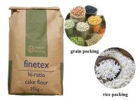 China Open Top Flat Bottom Sewn 20kg Multiwall Paper Bags 25 Kg Package Paper Bag for sale