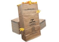 China Heavy Duty Kraft Paper Lawn Paper Bags Brown 30 Gallons Yard Waste Leaf for sale