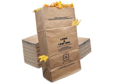 China Heavy Duty Kraft Paper Lawn Paper Bags Brown 30 Gallons Yard Waste Leaf for sale
