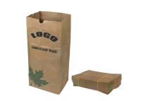 China Lawn And Grass Paper Garbage Bag Square Bottom Brown Color Biodegradable for sale