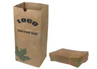 China Yard Waste Lawn Leaf Compostable Paper Bag Moisture Proof With Custom Logo for sale