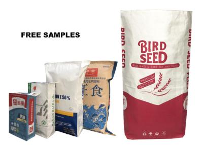 China 5kg 10kg 15kg 20kg 20LB 2 Layers Or 3 Ply Multi Wall Paper Sacks For Flour Packaging for sale