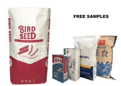 China Multi Layers Plain Kraft Paper Valve Flour Packing Bag Food Grade 20kg 25kg for sale