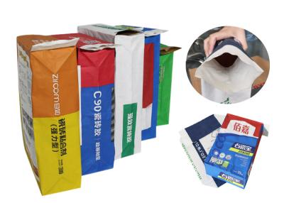 China Chemical Fertilizers Pasted Valve Multiwall Paper Bags 20kg 25kg Waterproof for sale