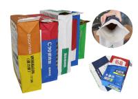 China Flexo Printing Chemical Pasted Valve Multiwall Paper Bags PE Film 2 Layers for sale
